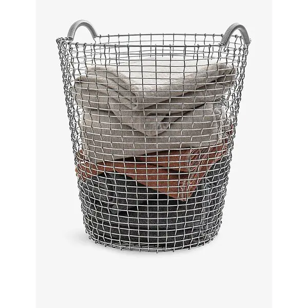 KORBO Classic Woven Metal Storage Basket 52cm