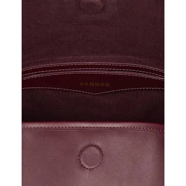 Sandro Slouchy Leather Shoulder Bag