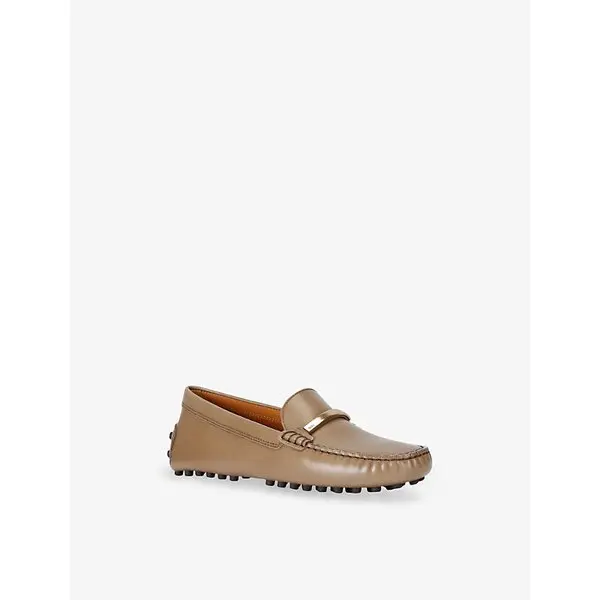 TOD'S Gommino Leather Driving Shoes - Beige