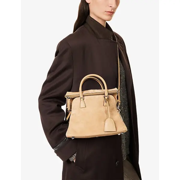 MAISON MARGIELA Soft 5ac Mini Suede Top Handle Bag