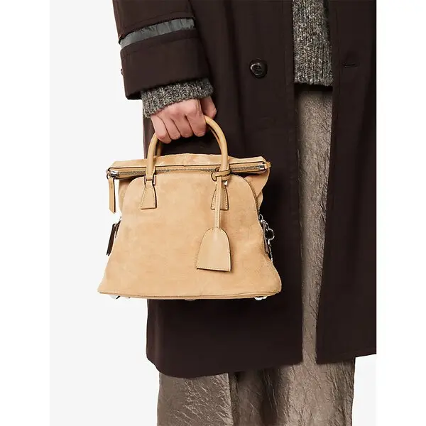 MAISON MARGIELA Soft 5ac Mini Suede Top Handle Bag