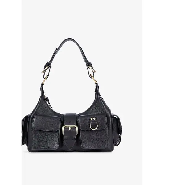 The Kooples Amelia Multi-pocket Leather Shoulder Bag - Black