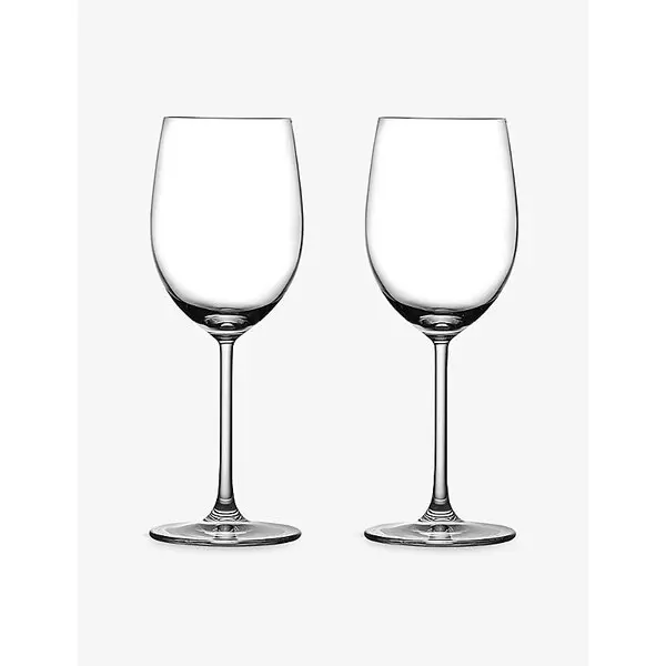 NUDE Vintage Crystal White Wine Glasses Set Of Two - Clear
