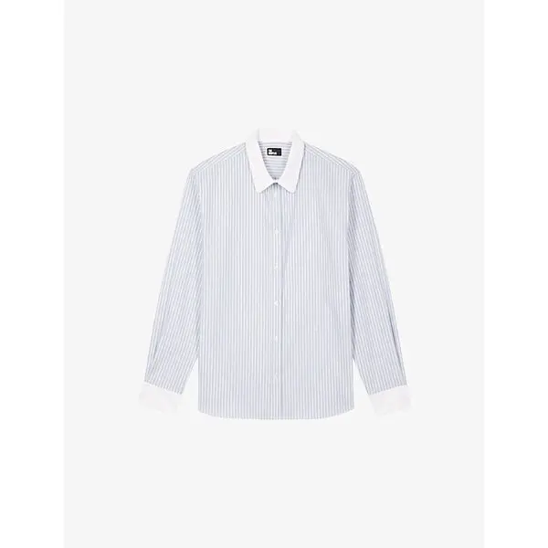 The Kooples Striped Slim-fit Cotton Shirt