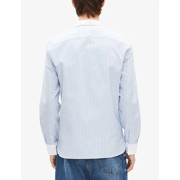 The Kooples Striped Slim-fit Cotton Shirt
