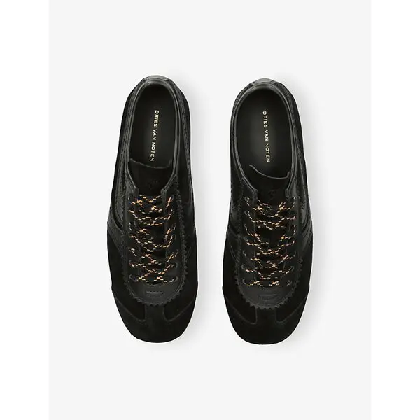 Dries Van Noten Dustin Suede Trainers - Black