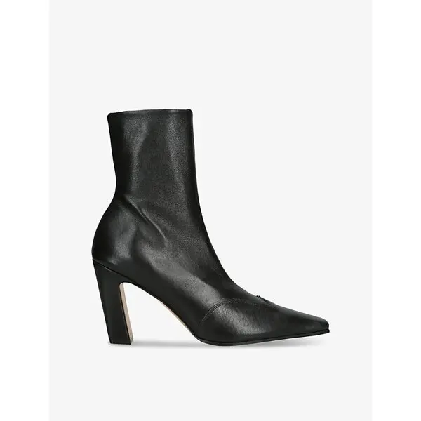 Khaite Nevada Leather Ankle Boots