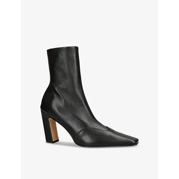 Khaite Nevada Leather Ankle Boots
