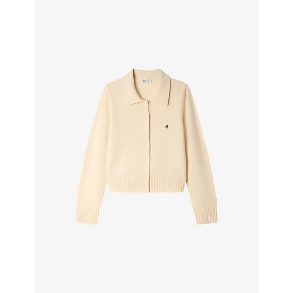 Sandro Fine-knit Wool And Cashmere Cardigan