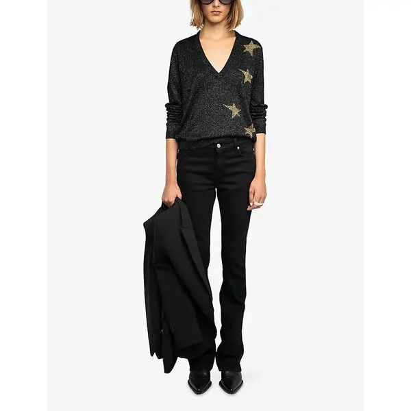Zadig&Voltaire Star-pattern Wool-blend Jumper