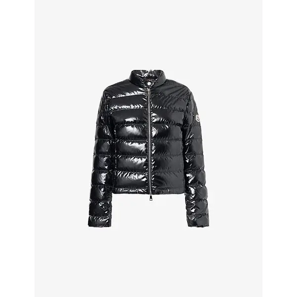 Moncler Papillon Funnel-neck Short Down Jacket