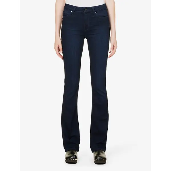 Paige Manhattan Bootcut Slim-fit High-rise Stretch Denim Jeans
