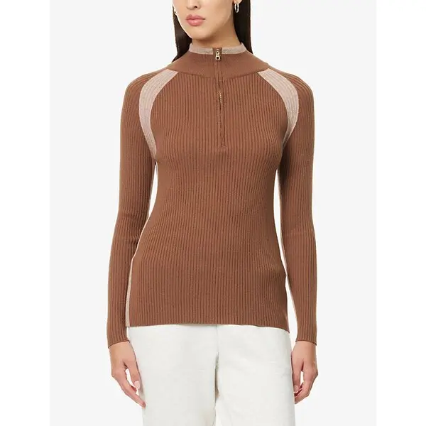 Varley Bellings Quarter-zip Knitted Top