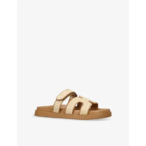 Steve Madden Missile Raffia Sandals - Beige