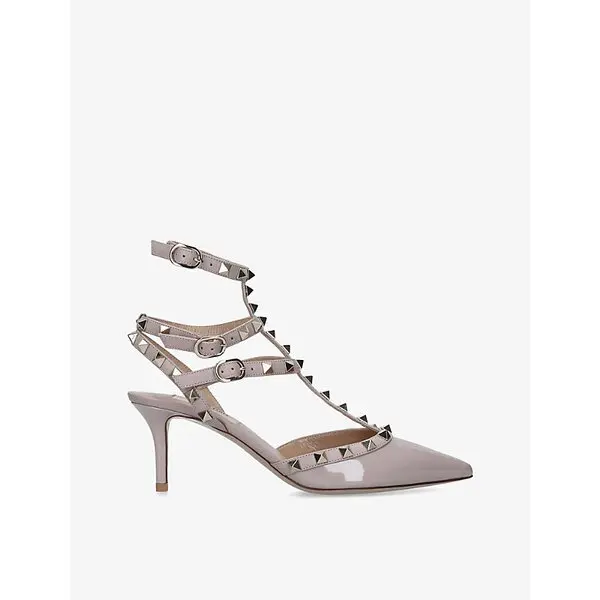 Valentino Garavani So Noir Patent-leather Heeled Sandals