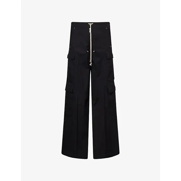 Rick Owens Flared Cargo Trousers - Black