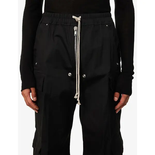 Rick Owens Flared Cargo Trousers - Black