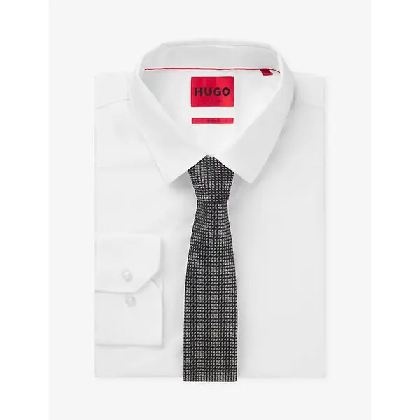 Hugo Jacquard-weave Silk Neck Tie