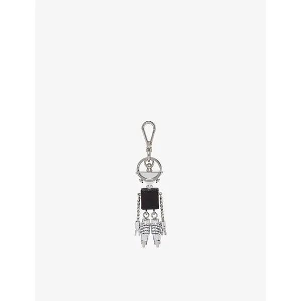 Prada Robot Saffiano Leather Keychain Charm