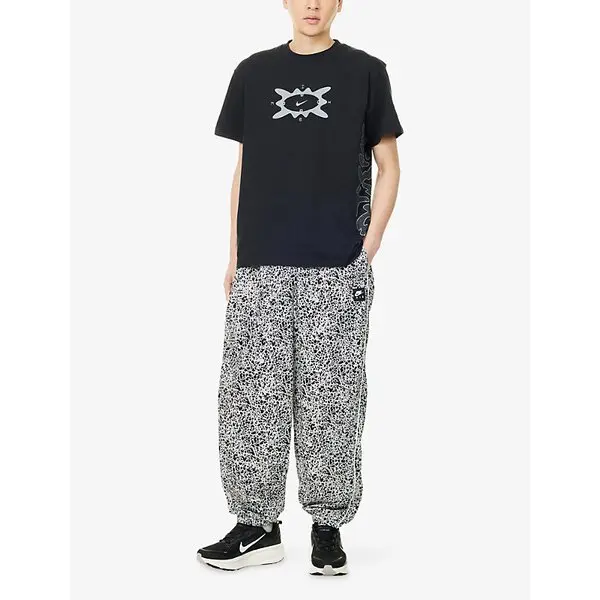 Nike Graphic-print Straight-leg Woven Trousers