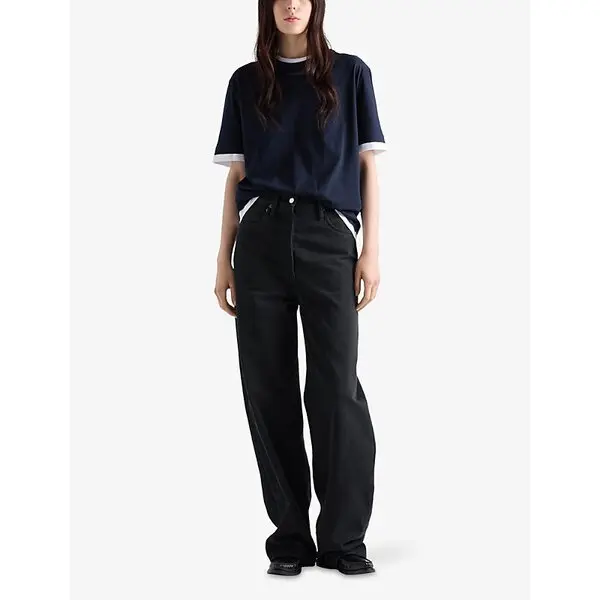 Prada Oversized Round-neck Cotton-jersey T-shirt - Blue