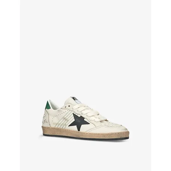 GOLDEN GOOSE Ball Star Leather Low-top Trainers - White/blk