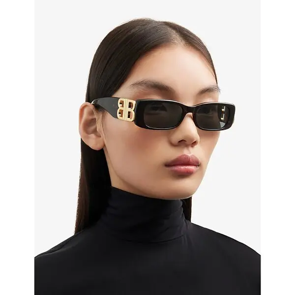 Balenciaga Bb0096s Tortoiseshell Square Sunglasses - Brown