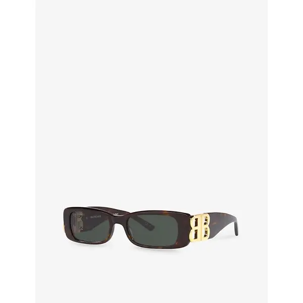 Balenciaga Bb0096s Tortoiseshell Square Sunglasses - Brown