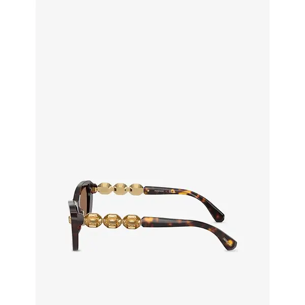 SWAROVSKI Sk6033 Irregular-frame Sunglasses - Brown