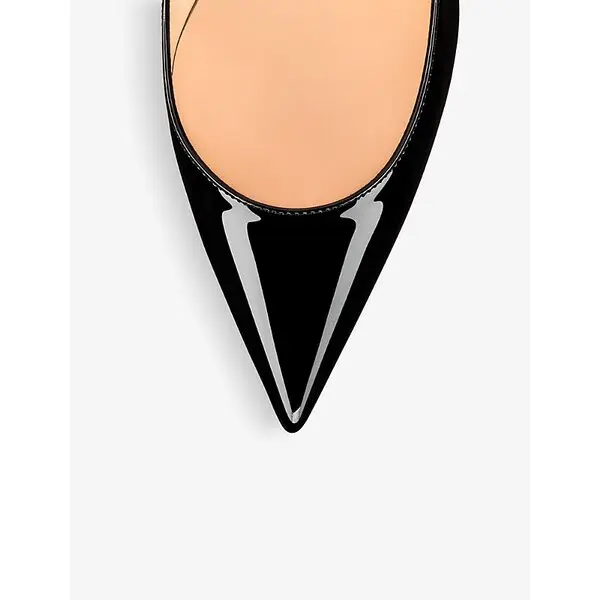 CHRISTIAN LOUBOUTIN Kate 100 Patent Leather Courts - Black