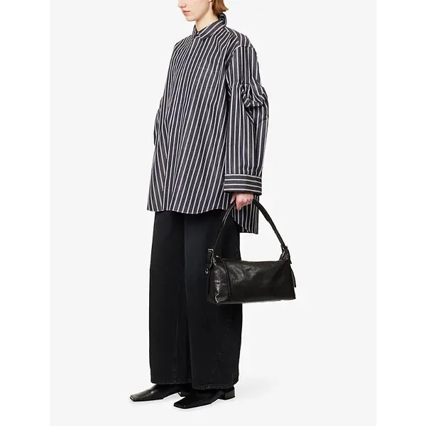 Sacai Belted Barrel-leg Denim Jeans