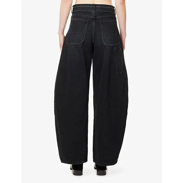 Sacai Belted Barrel-leg Denim Jeans