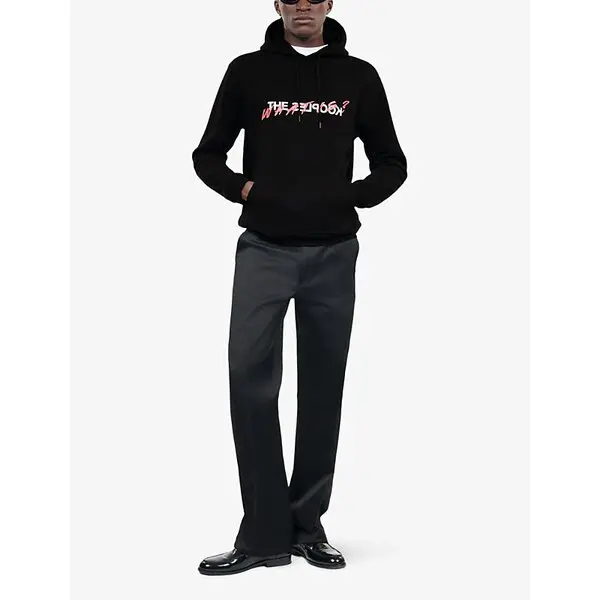 The Kooples Logo-print Cotton-jersey Hoodie