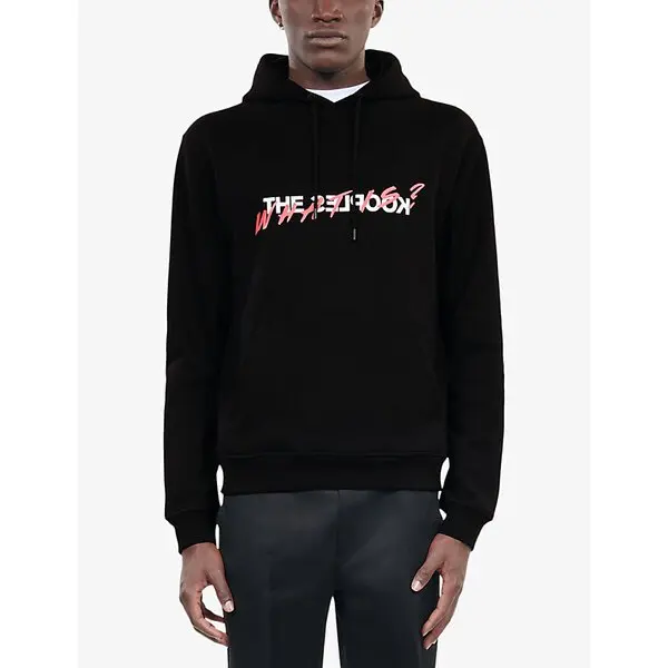 The Kooples Logo-print Cotton-jersey Hoodie