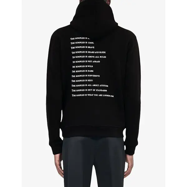 The Kooples Logo-print Cotton-jersey Hoodie