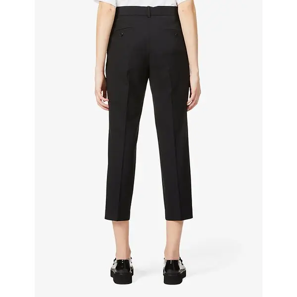 Theory Treeca Cropped Slim-leg Mid-rise Stretch-wool Trousers