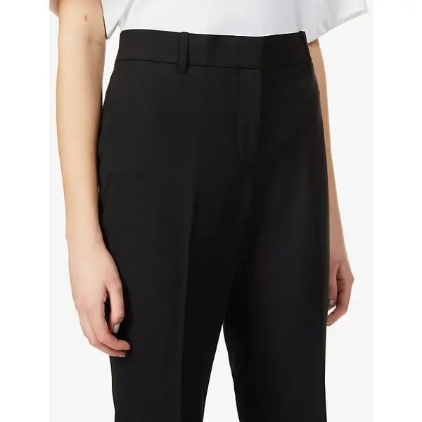 Theory Treeca Cropped Slim-leg Mid-rise Stretch-wool Trousers