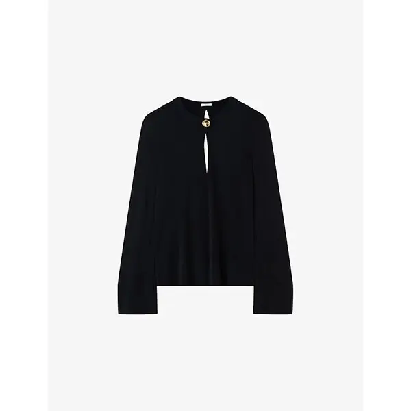 JOSEPH Fabiola Cut-out Long-sleeve Top