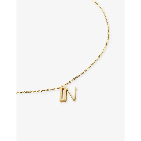 Monica Vinader Initial N 18ct Vermeil Necklace