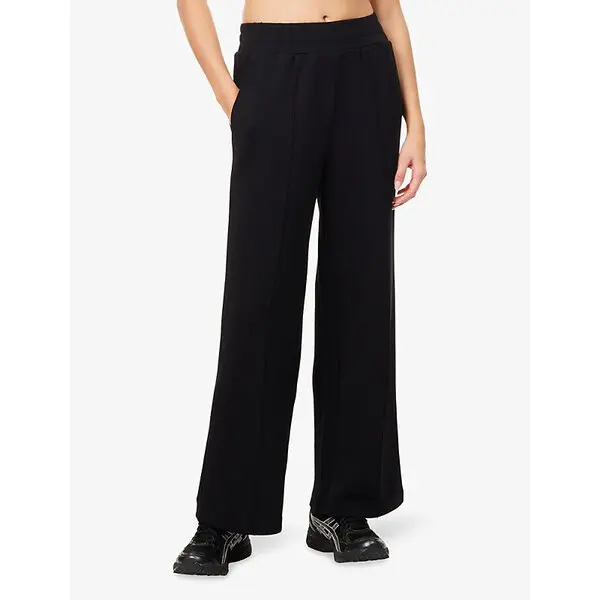 Varley Wide-leg Drawstring Stretch-woven Jogging Bottoms - Black