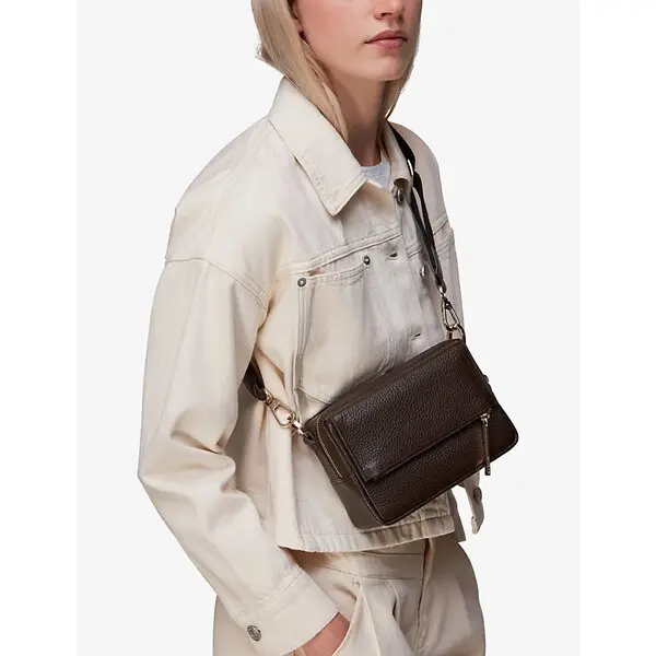 Whistles Bibi Pebbled-leather Cross-body Bag - Brown