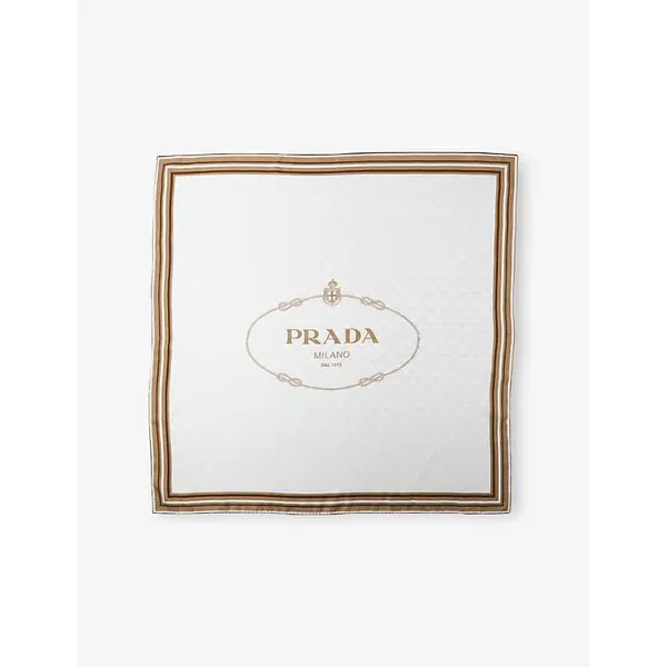 Prada Printed Silk-twill Scarf