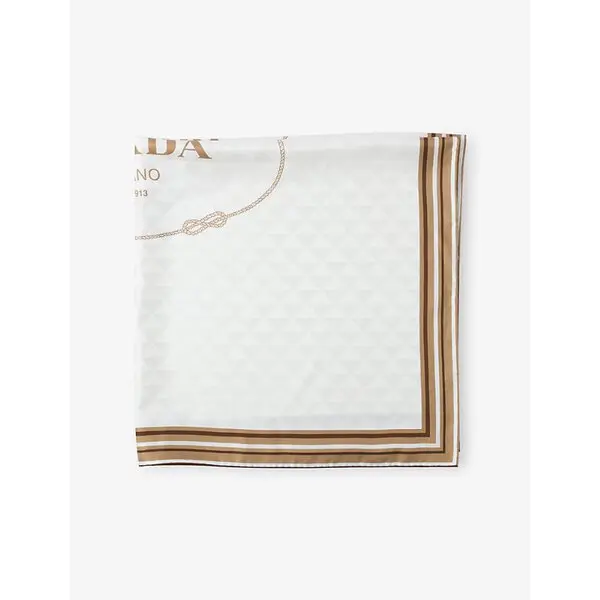 Prada Printed Silk-twill Scarf