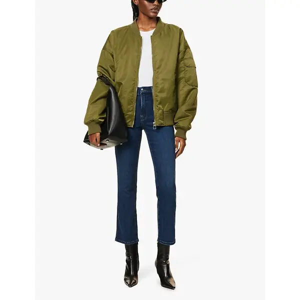 Good American Good Legs Straight Cotton-blend Stretch-denim Jeans
