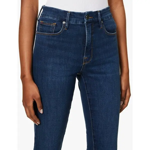 Good American Good Legs Straight Cotton-blend Stretch-denim Jeans