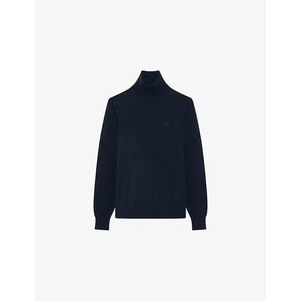 The Kooples Logo-embroidered Rollneck Wool Jumper