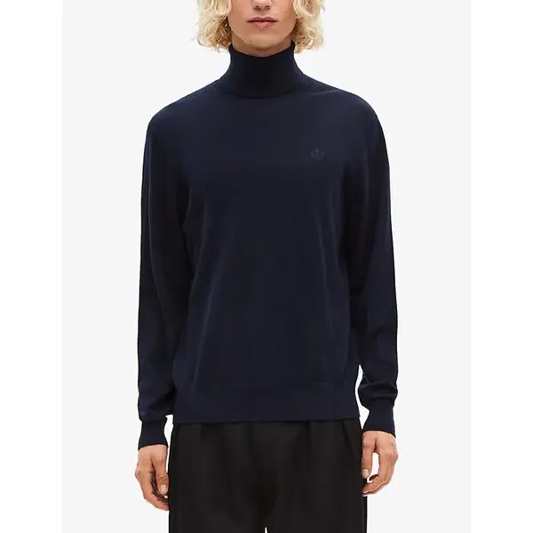 The Kooples Logo-embroidered Rollneck Wool Jumper