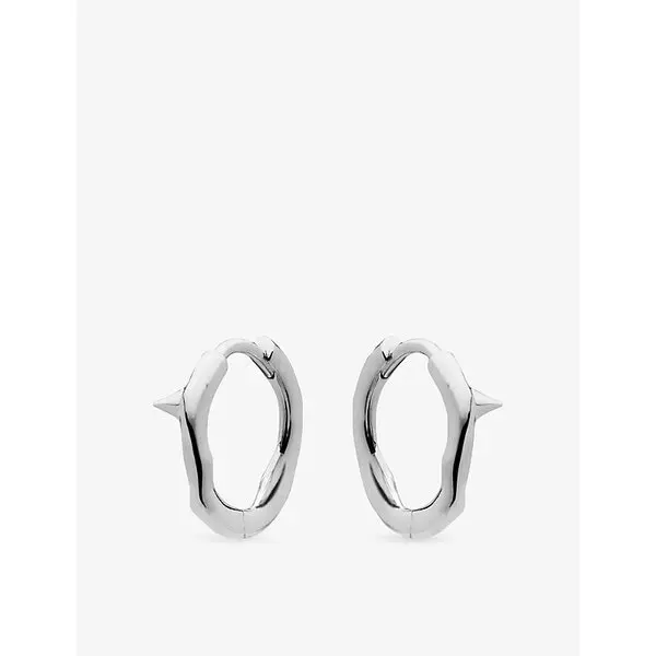 SHAUN LEANE Rose Thorn Mini Sterling- Hoop Earrings - Silver