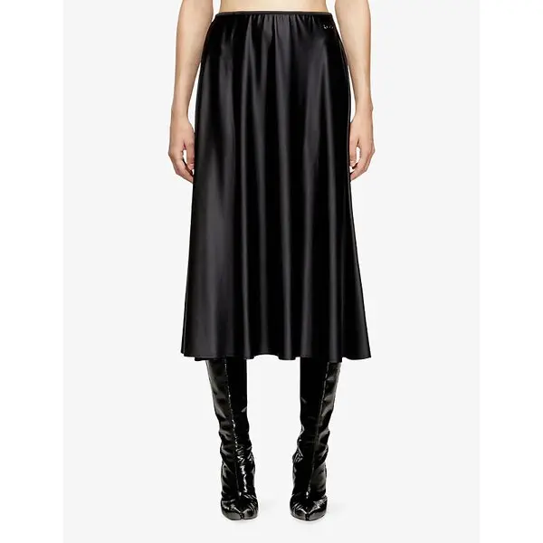 DIESEL® Logo-plaque Stretch-nylon Midi Skirt - 9xx