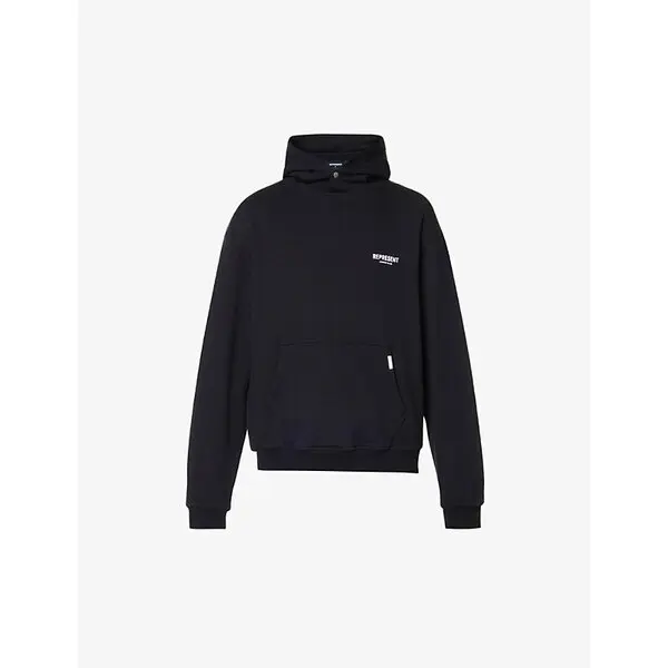 REPRESENT Owners' Club Graphic-print Relaxed-fit Hoodie - Black